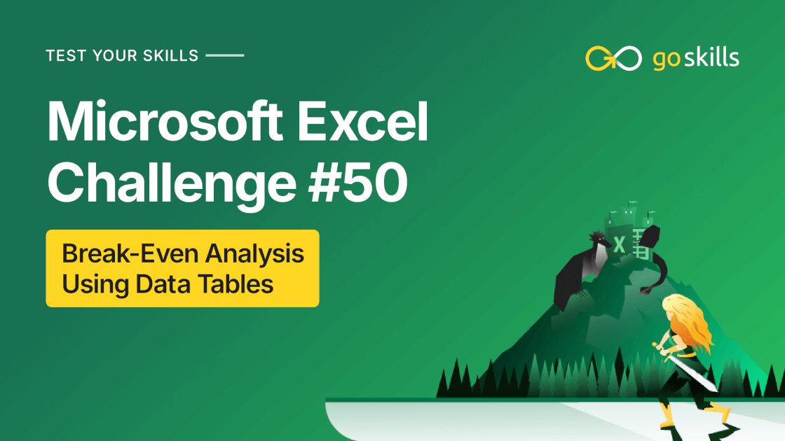 Break-Even Analysis Using Data Tables | GoSkills Excel Challenge 50